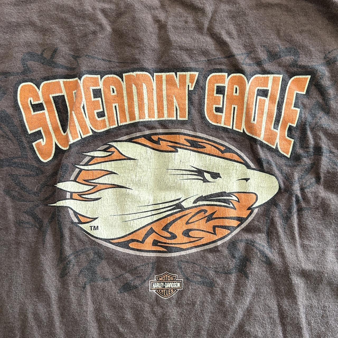 Vintage screaming eagle Harley Davidson tee in good... - Depop