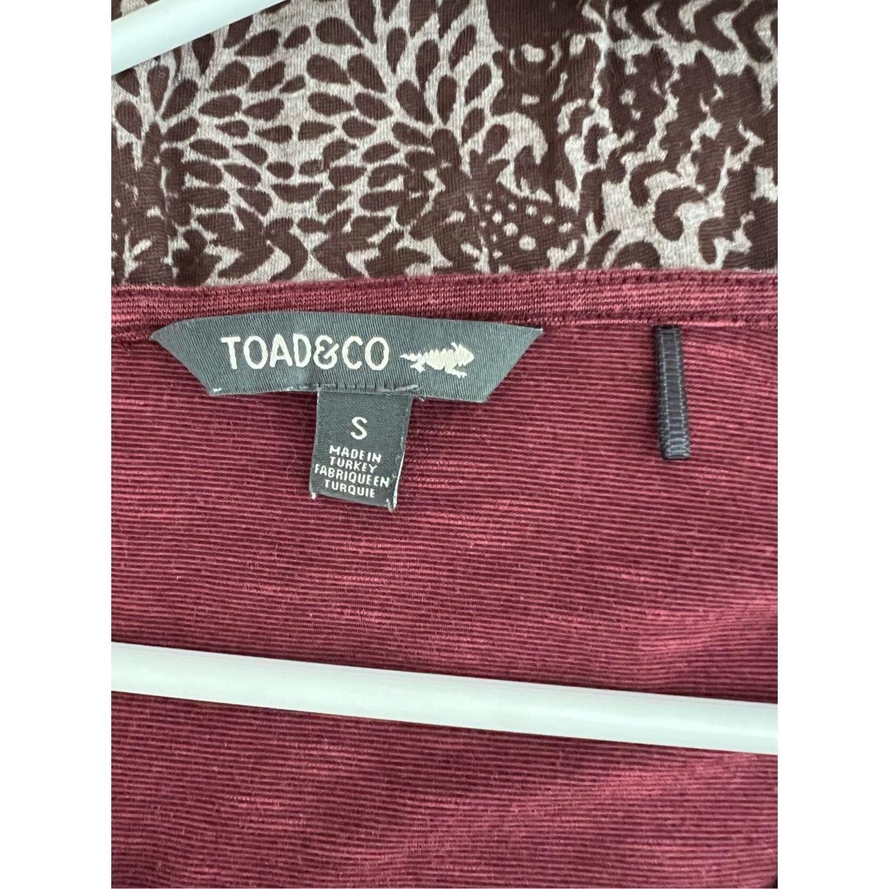Toad and company, long sleeve, maroon V-neck... | Depop