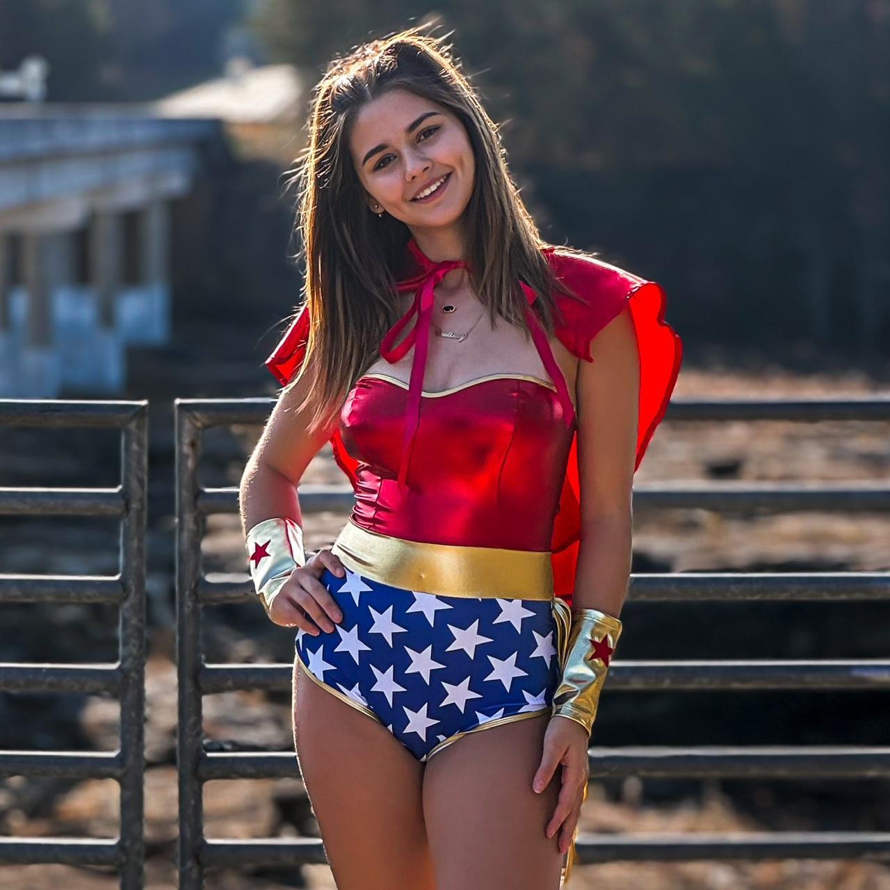 Red and blue Wonder Woman costume #WonderWoman #Costume | Depop