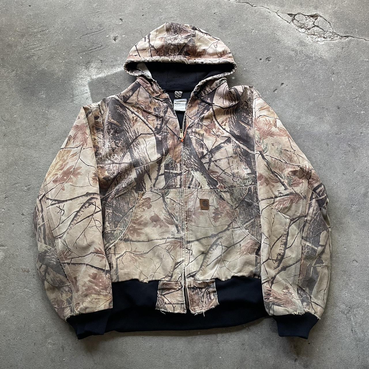Vintage Carhartt Camo jacket. 26x27, 2XL, perfect... - Depop