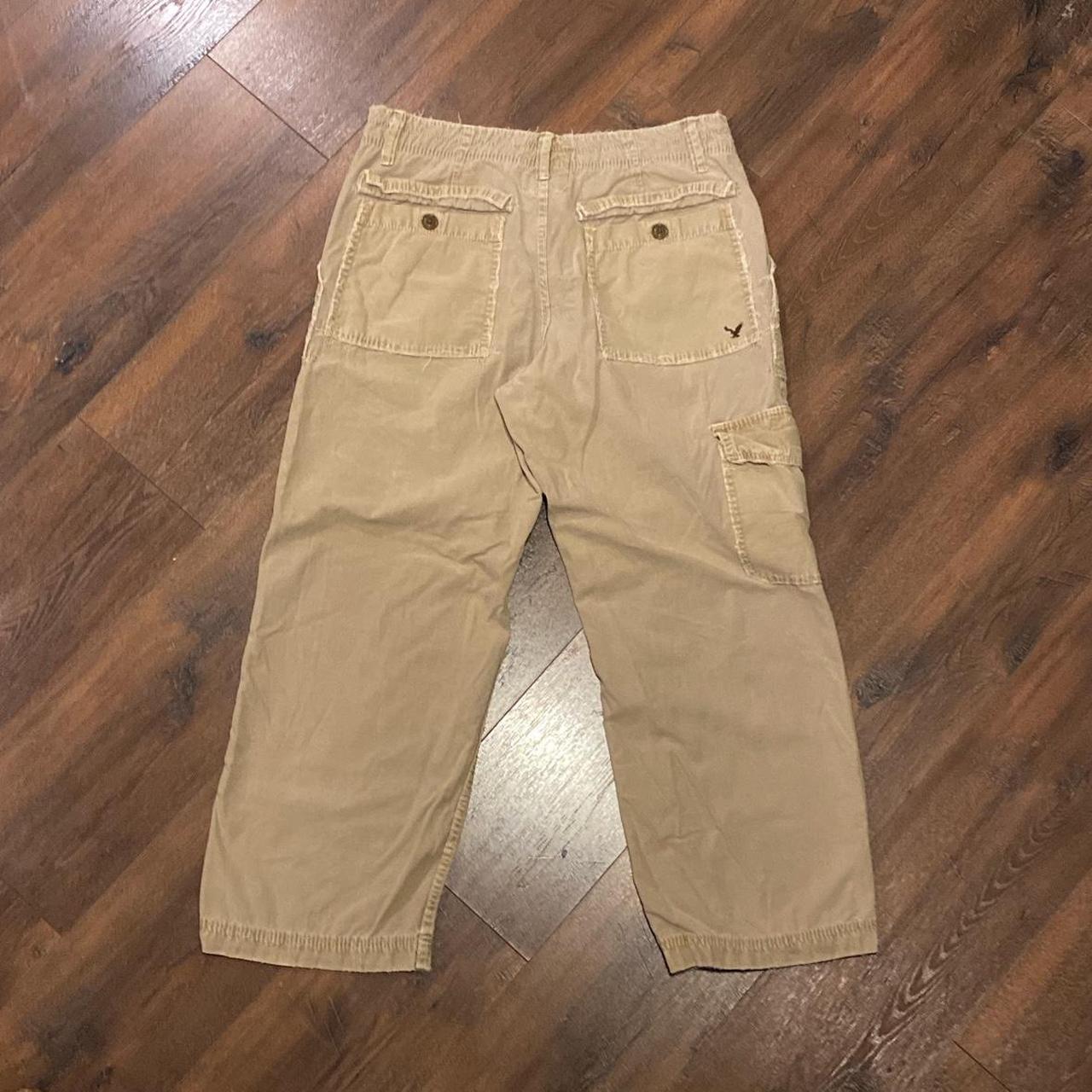 Distressed American eagle baggy khakis 36/32 10’... - Depop