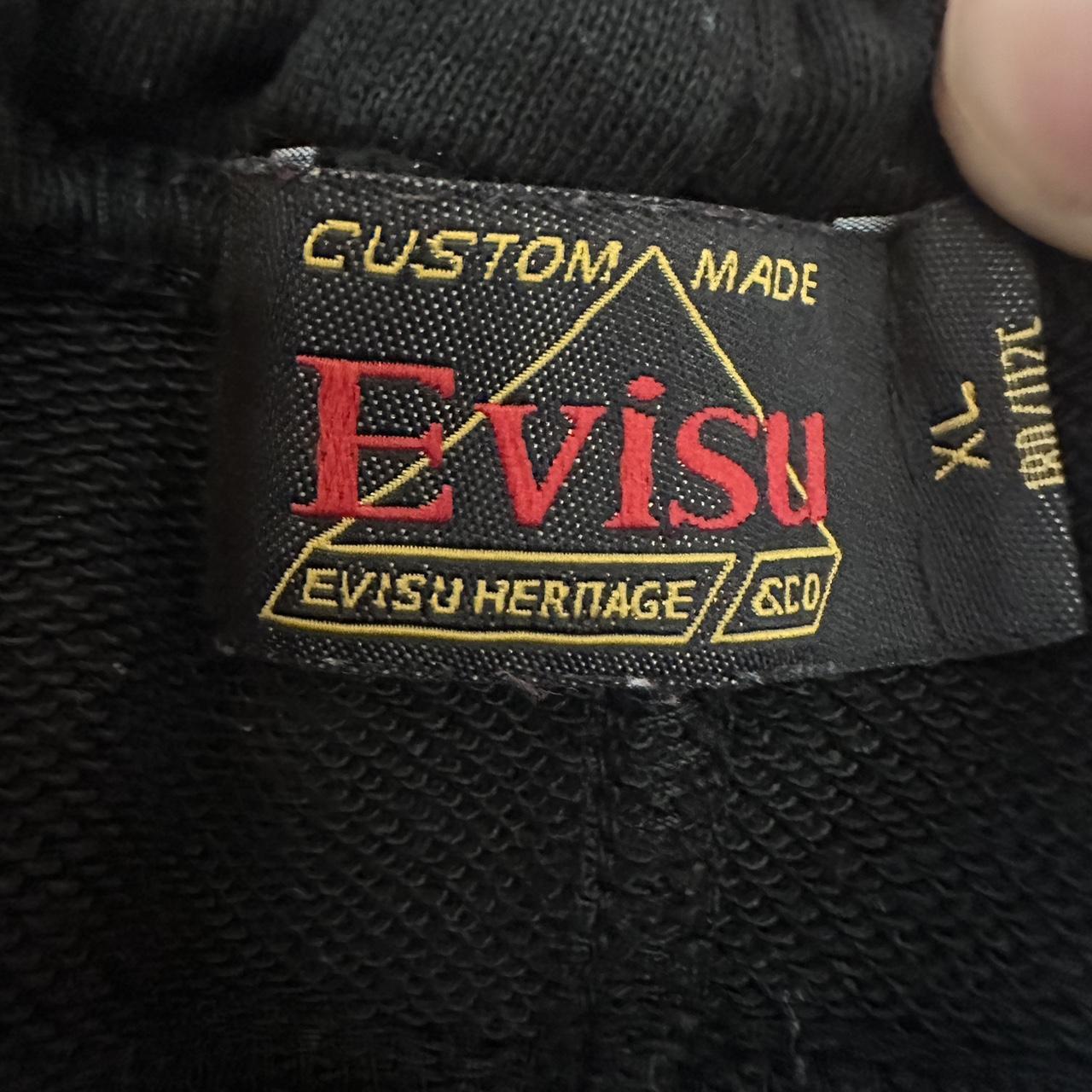 Evisu Sweatpants small hole in crotch as pictured... - Depop