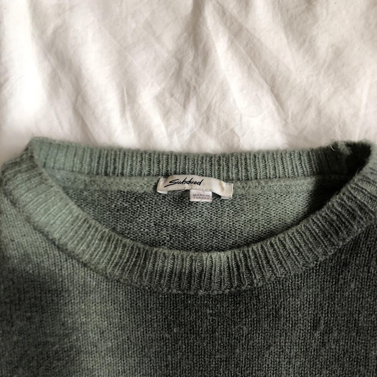 SUBDUED green Jumper, the PERFECT baggy fit, subtle... - Depop