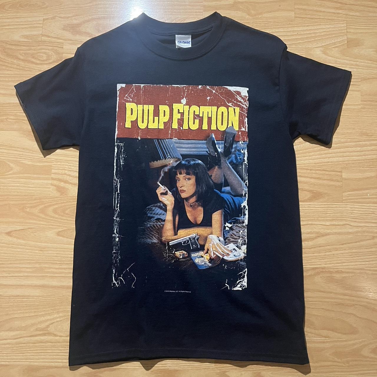 Vintage official pulp fiction t shirt Size S Open... - Depop