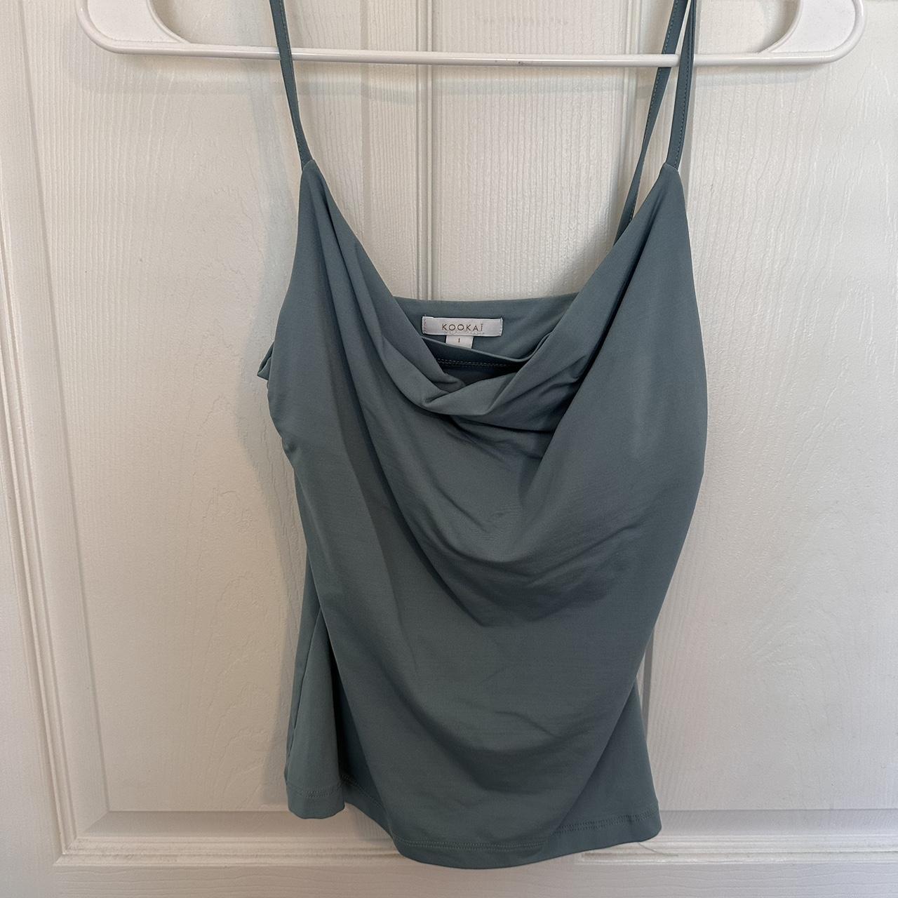 Crowl neck string top with support bra on inside.... - Depop