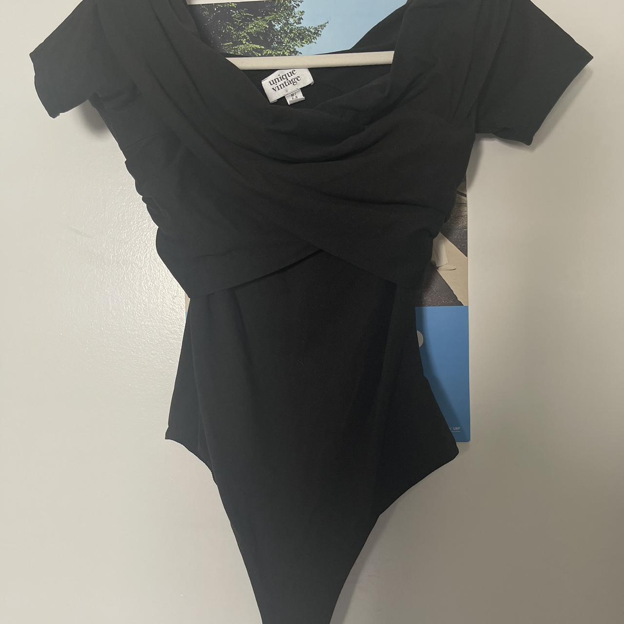 Unique Vintage Off Shoulder Bodysuit Size 6-8 DM for... - Depop