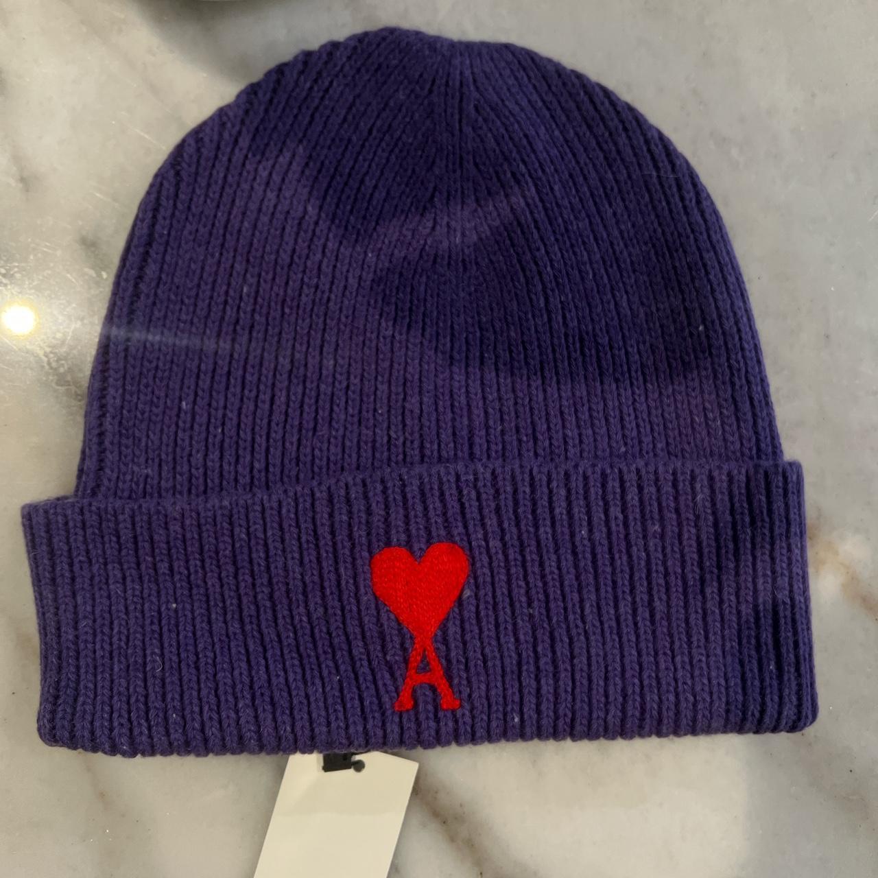 Ami paris beanie purple ‼️MESSAGE BEFORE BUYING‼️ Bro... - Depop