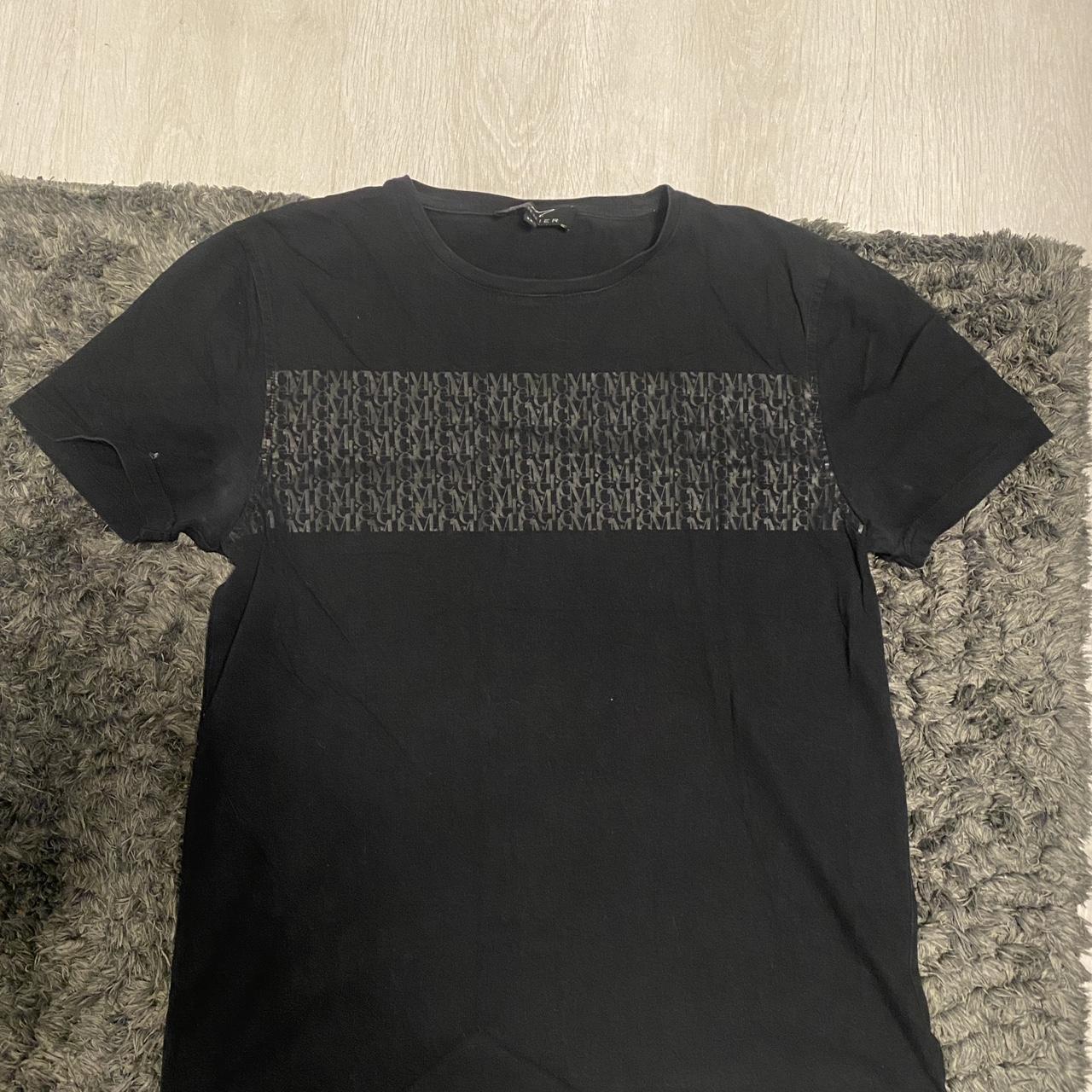 Black Mercier T-shirt with grey logo #casualwear | Depop