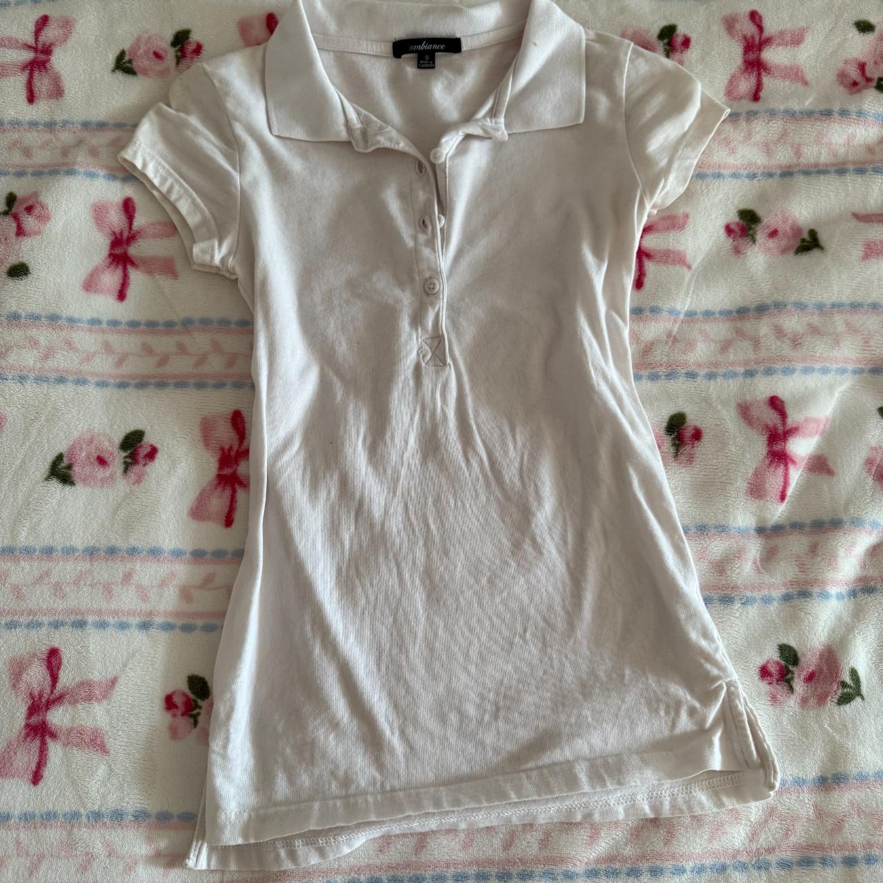 white top- worn once | Depop