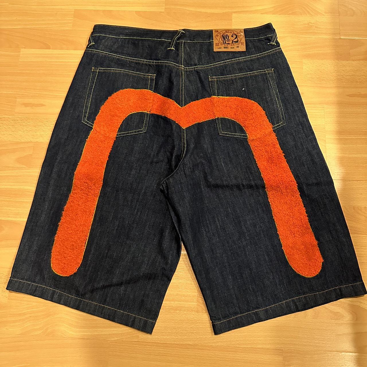 RARE EVISU JORTS OPEN TO OFFERS AND TRADES message... - Depop