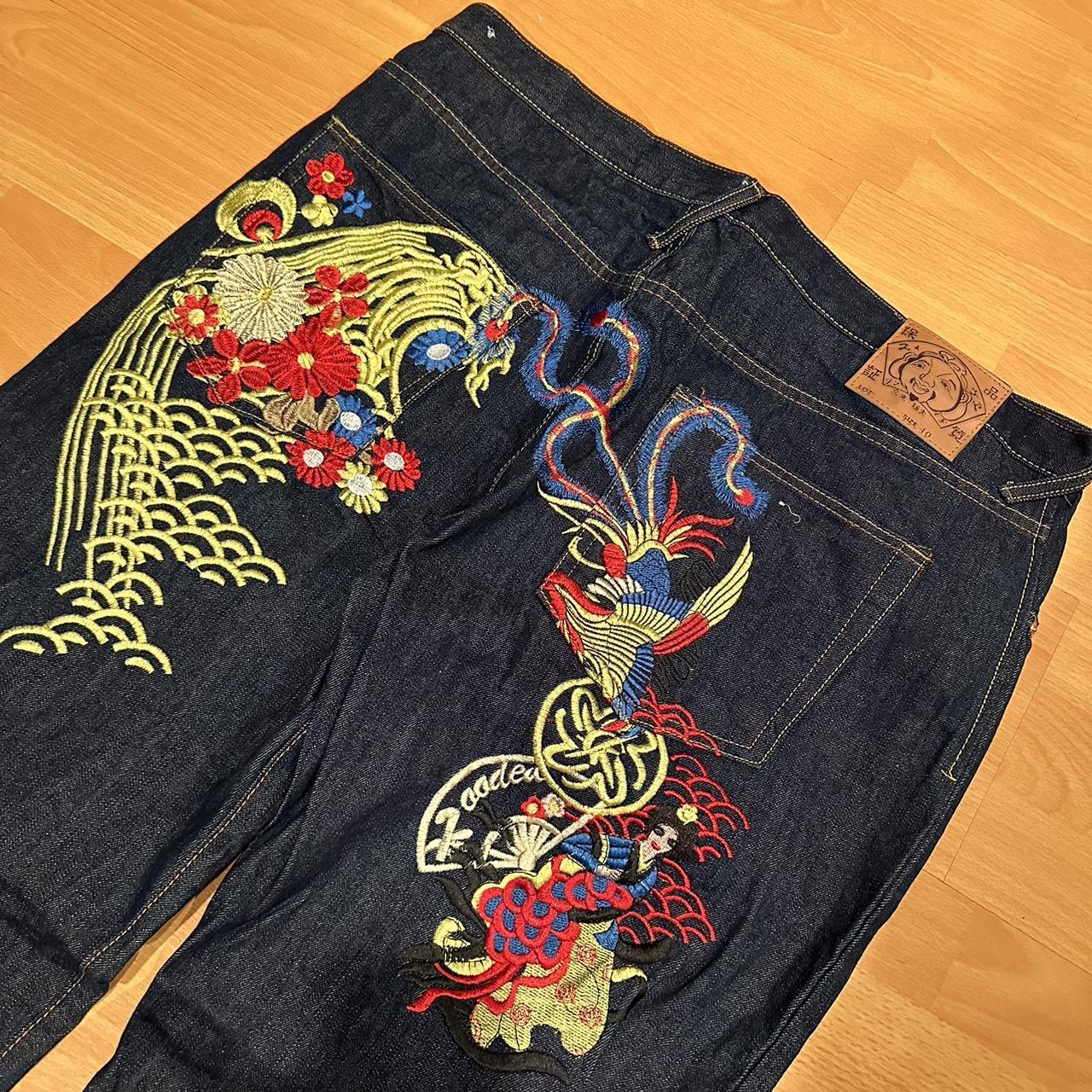 EVISU Embroidered jeans OPEN TO OFFERS AND TRADES... - Depop