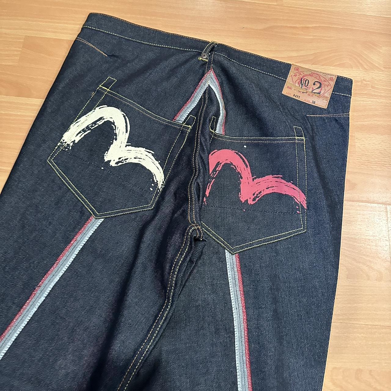 EVISU BAGGY JEANS cool evisus nice baggy fit cool... - Depop