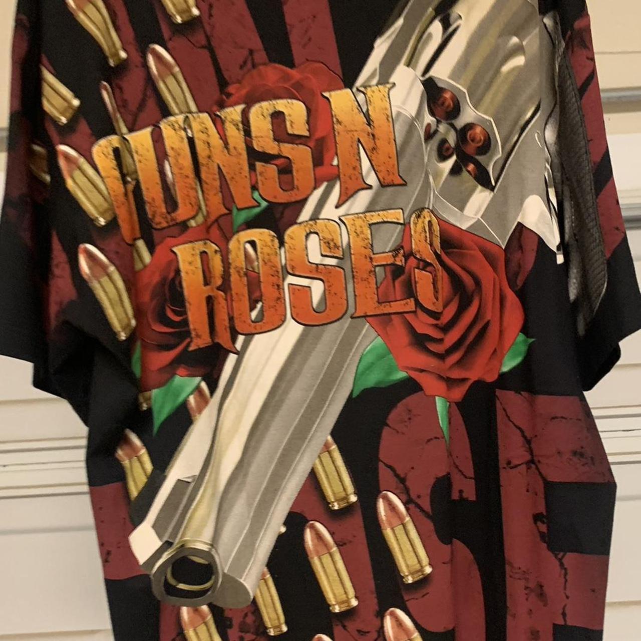 Guns N Roses AOP shirt. Cut tag Fits like an... - Depop