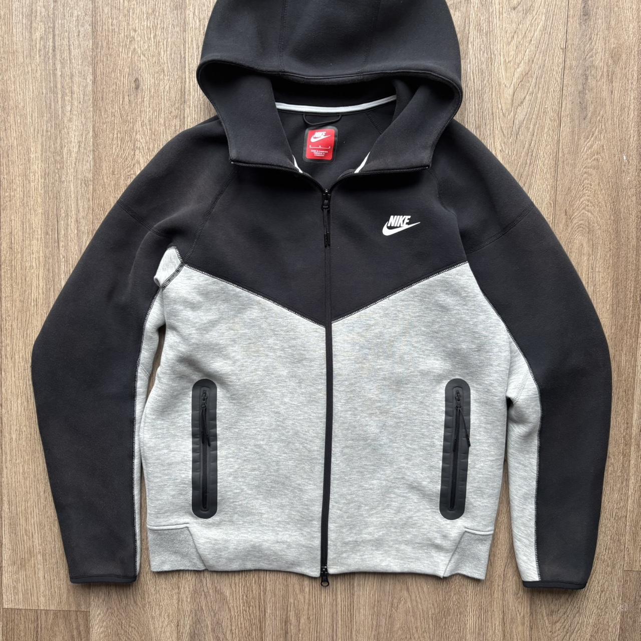 Black and grey new season tech fleece Only worn a... | Depop