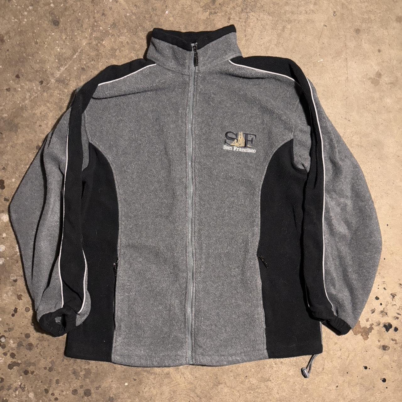 Vintage GOGO tag Grey San Francisco Full zip up... | Depop