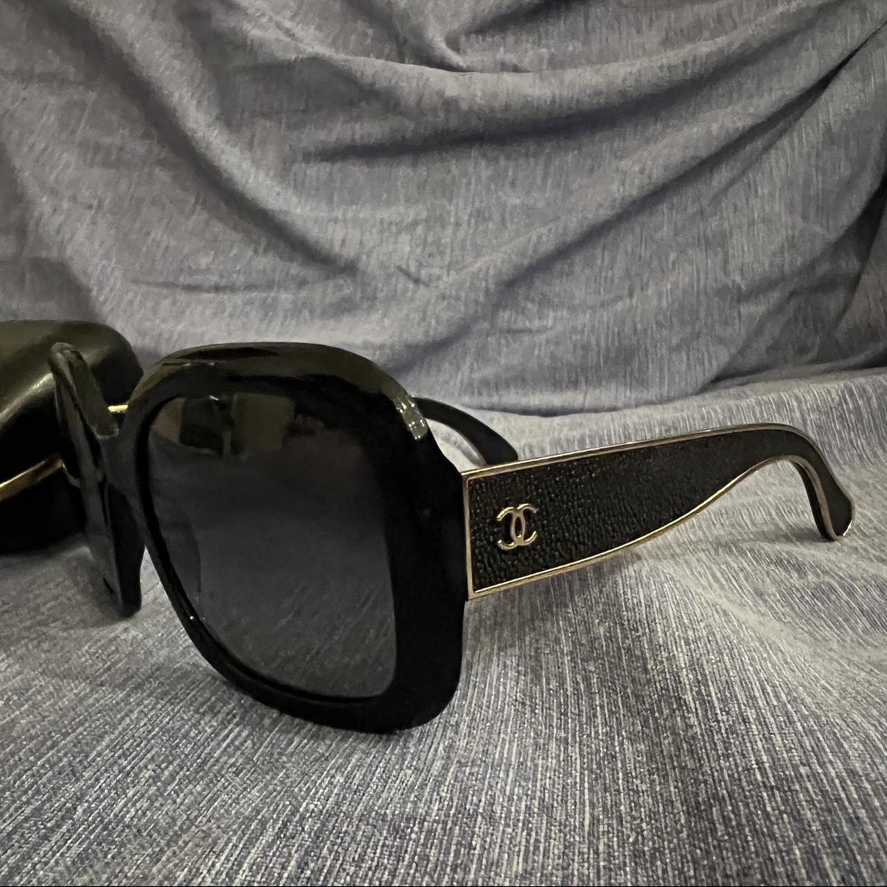 Black Chanel Sunglasses Authentic Chanel Glasses in... - Depop