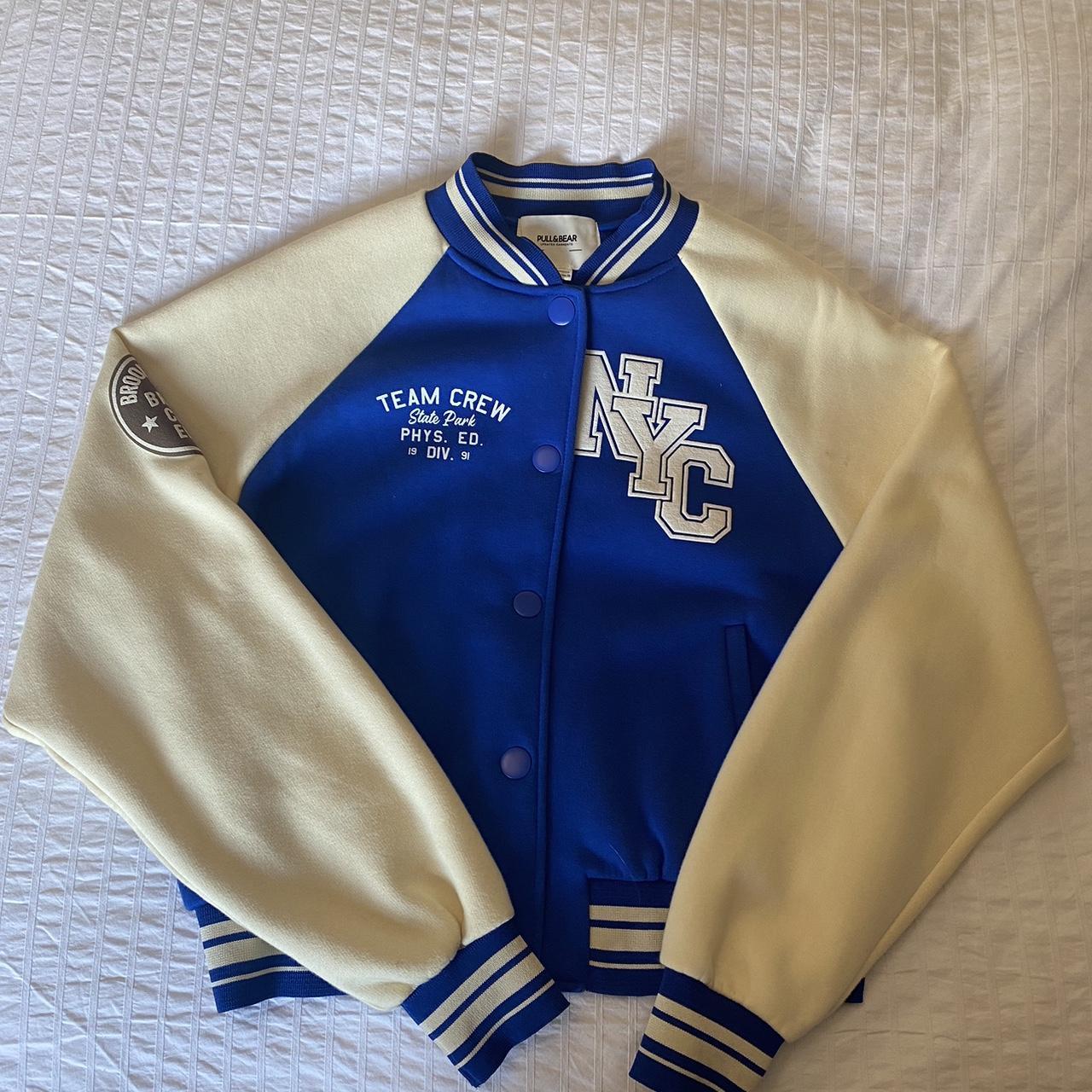 Pull and Bear varsity jacket ⚡️lightweight varsity... - Depop