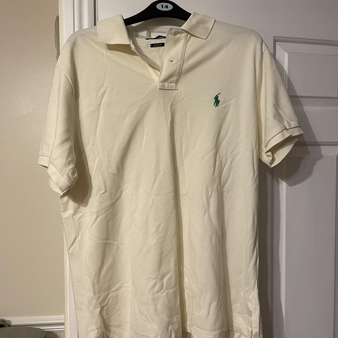Polo Ralph Lauren Men's Cream Polo-shirts | Depop