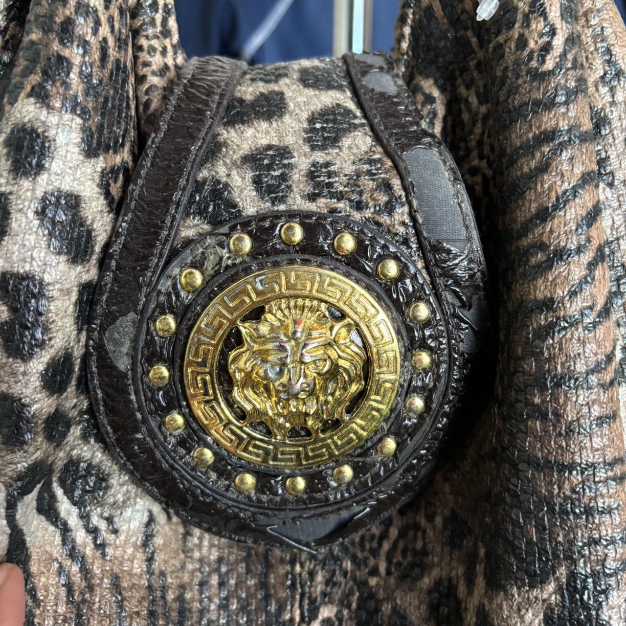 vintage versace leopard print purse ︎ HEAVY WEAR... - Depop