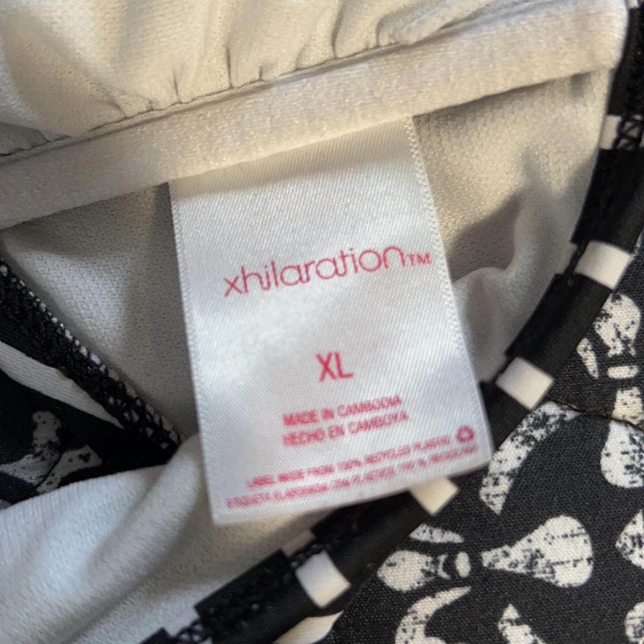 Black and white striped Xhilaration swimsuit... - Depop