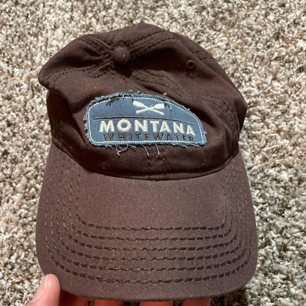 Brown Montana white water Baseball Cap - Depop