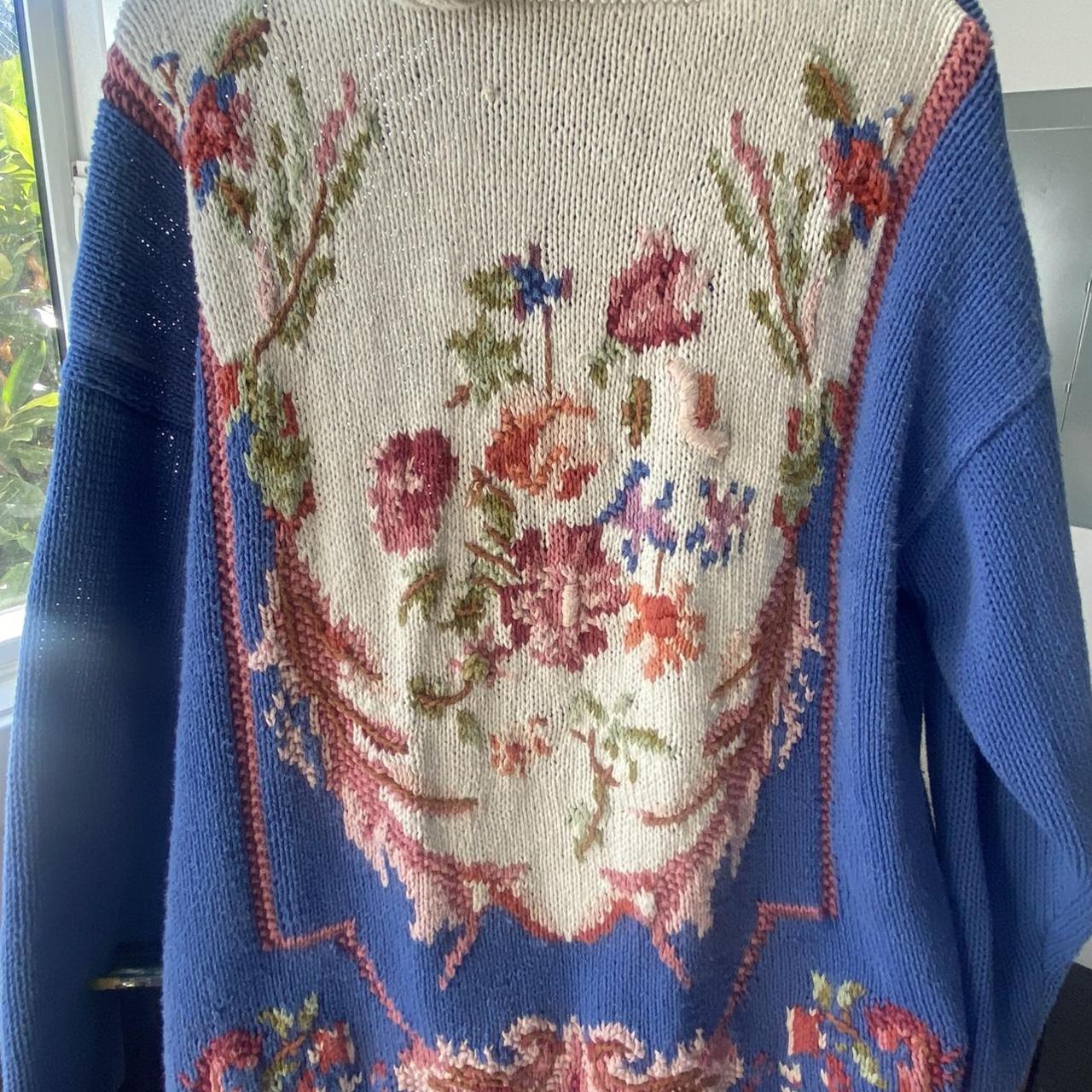 XL Vintage cottage core wool sweater. Heavy... - Depop