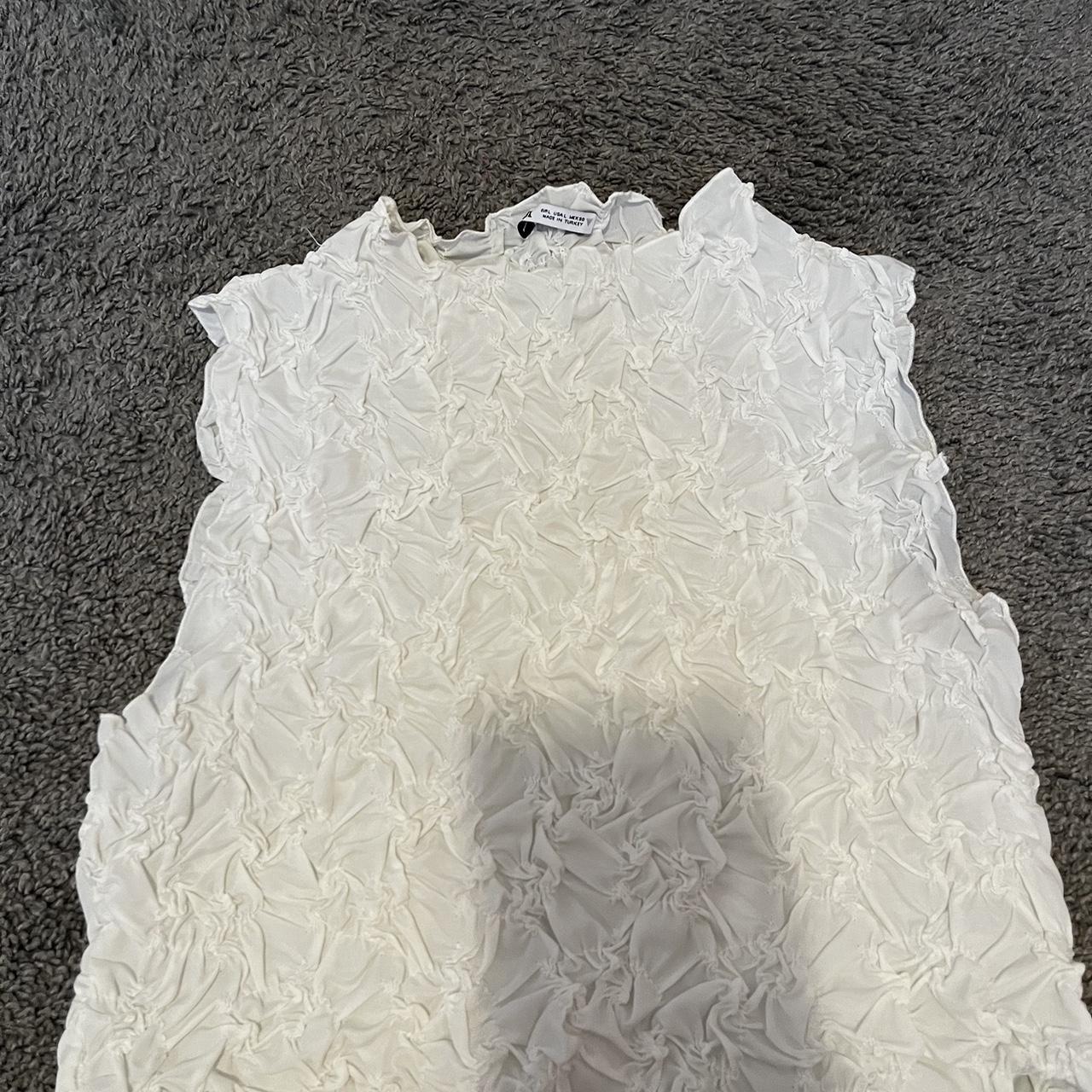 ZARA textured top (slightly cropped) worn once.... - Depop