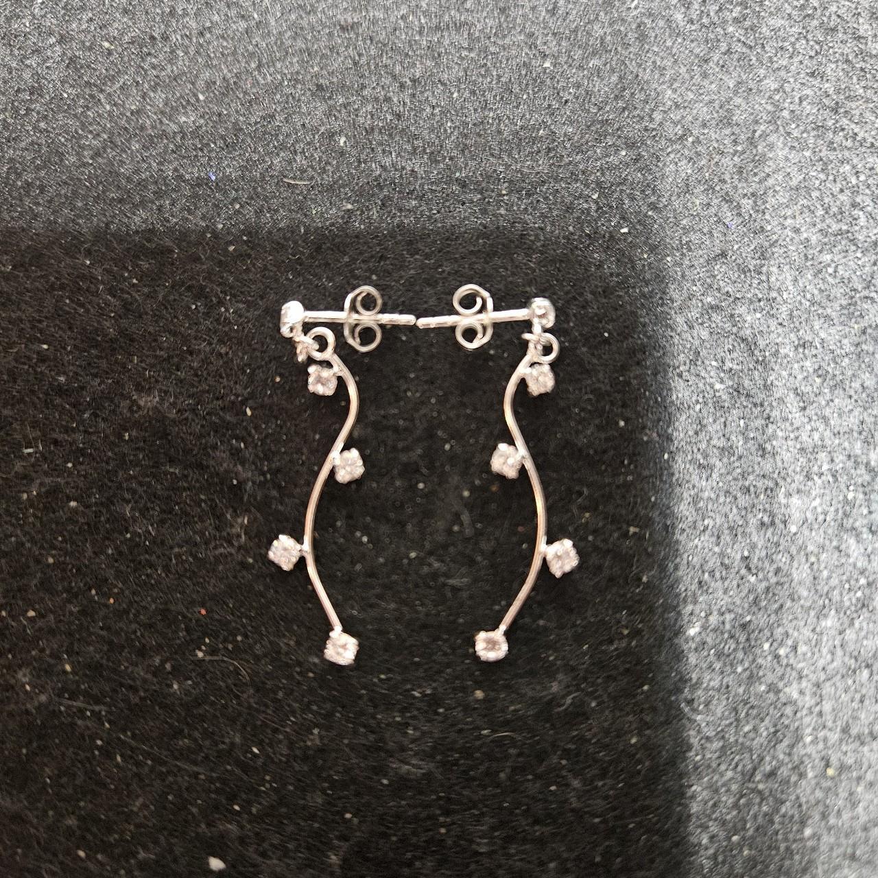 Simple, rhinestone and beautiful earrings. - Depop