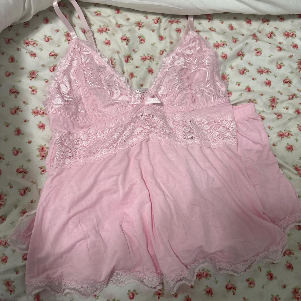 Pink sleep set Size M bought from TikTok shop | Depop