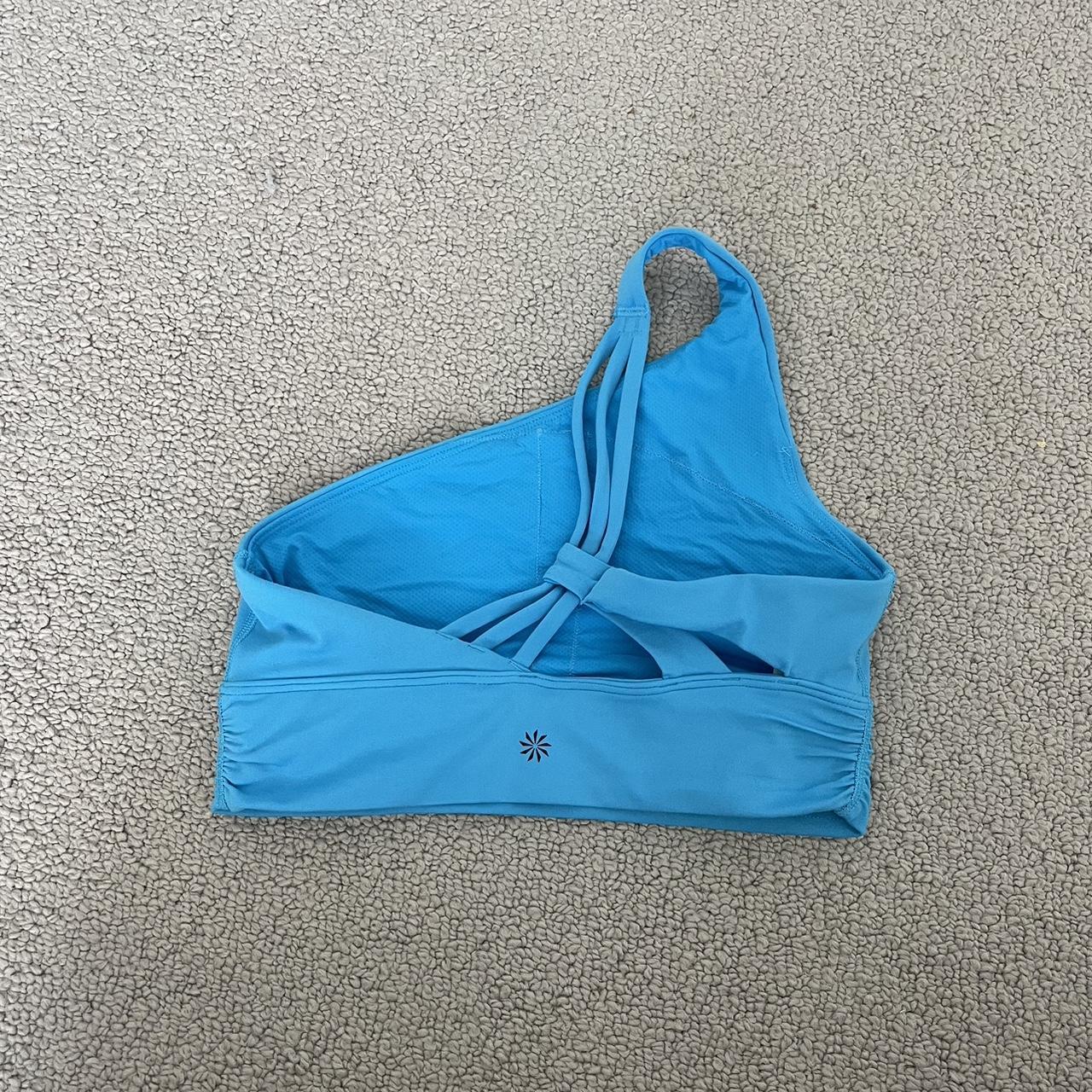 Bright blue Athleta one shoulder sports bra! Size... - Depop