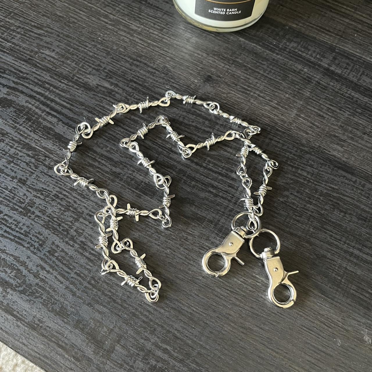 Stainless steel barbed wire belt loop chain Super... | Depop