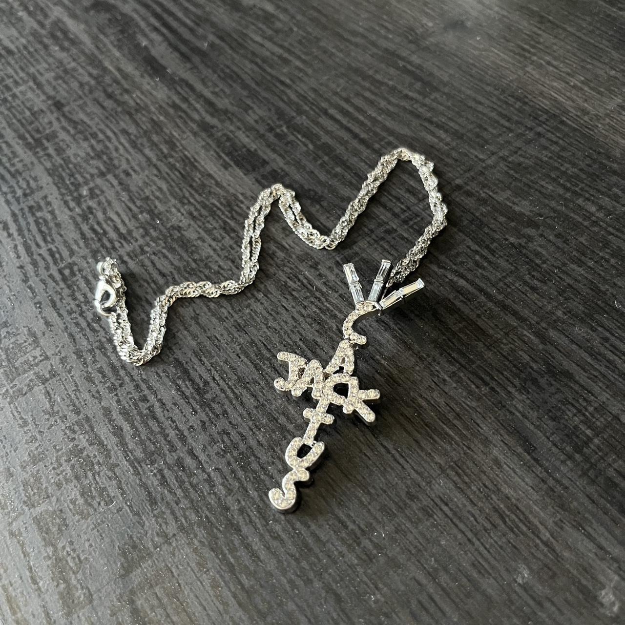 Travis Scott Cactus Jack pendant chain Zirconia... | Depop