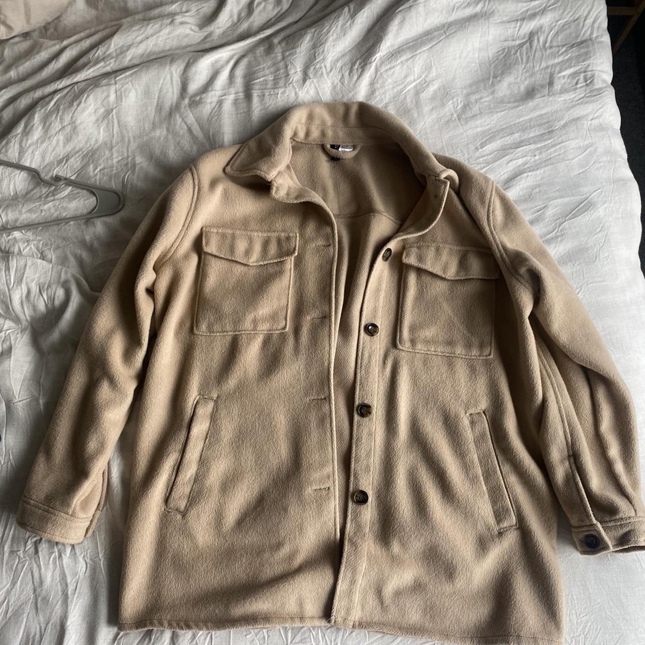 H&M tan shacket in size small Love this shacket... - Depop