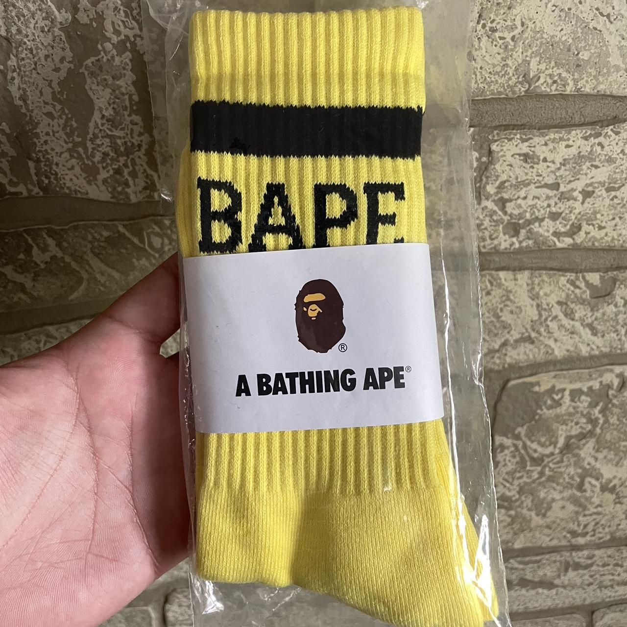 Bape Socks Yellow - Depop