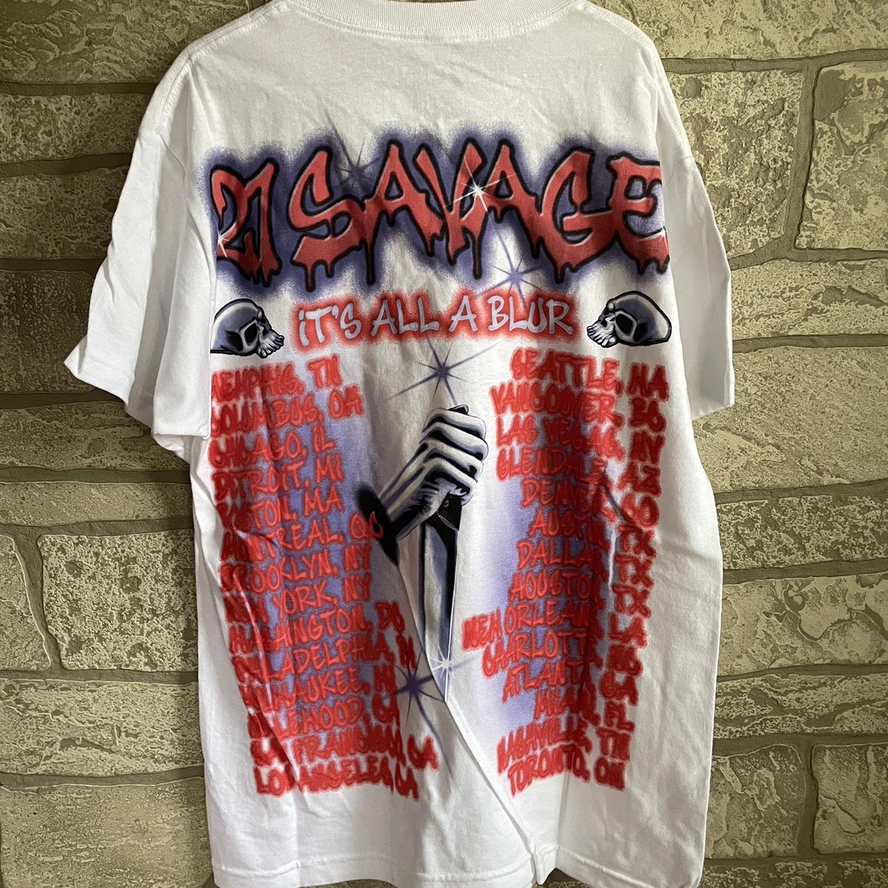 21 Savage Slaughter Gang T-Shirt Official ITS ALL A... - Depop