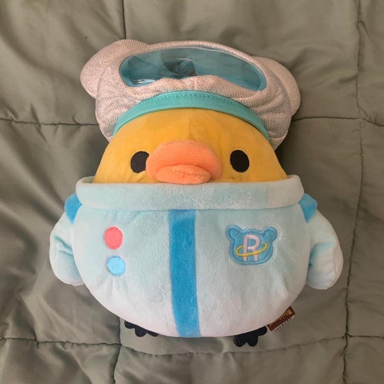 san-x rilakkuma plushie kiiroitori (duck, chick)... - Depop