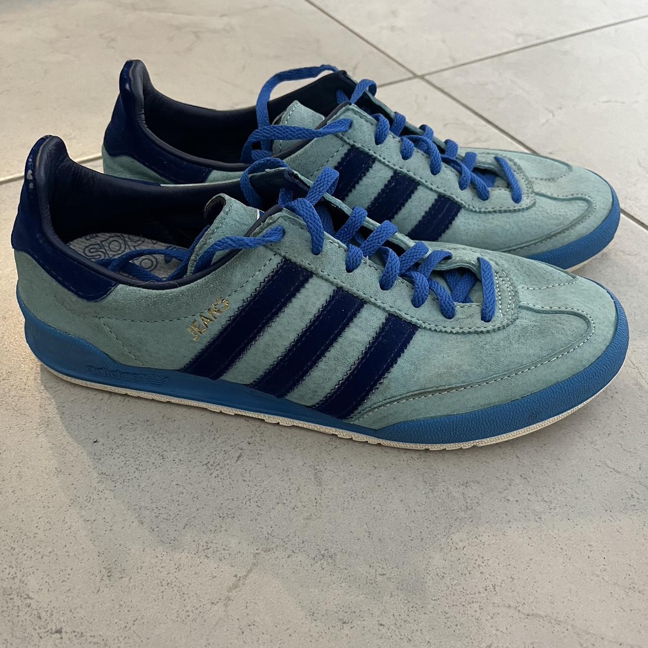 Adidas Jean Originals blue trainers.. worn hand full... - Depop