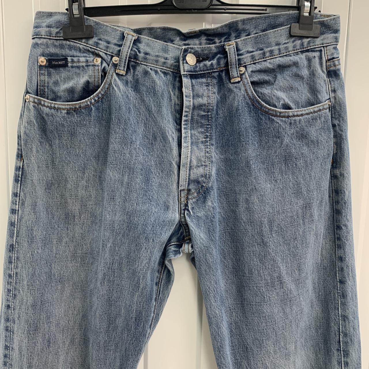 Hackett London Jeans Mens Size W34 Blue Denim... - Depop