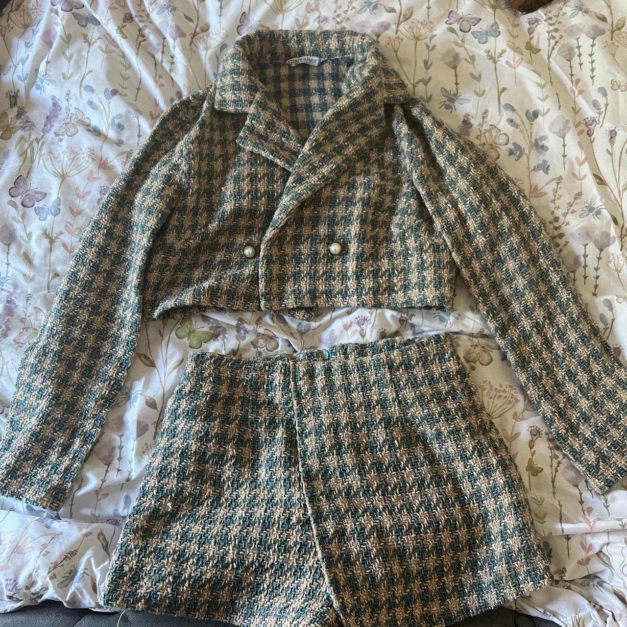 Selling this beautiful tweed co-ord set with skort... - Depop