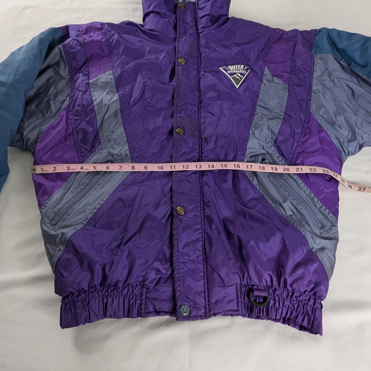 VTG Purple Blue Gray High Neck Puffer Steep Slopes... - Depop