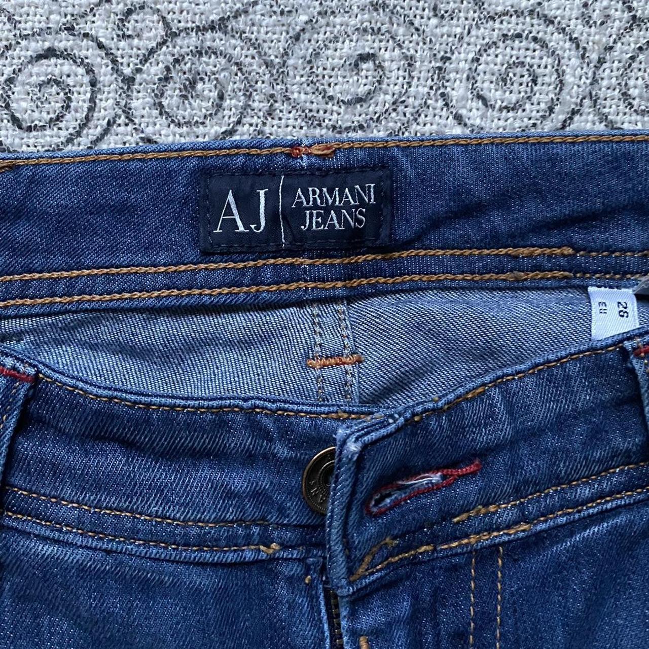 Armani Women's Blue and Navy Jeans | Depop