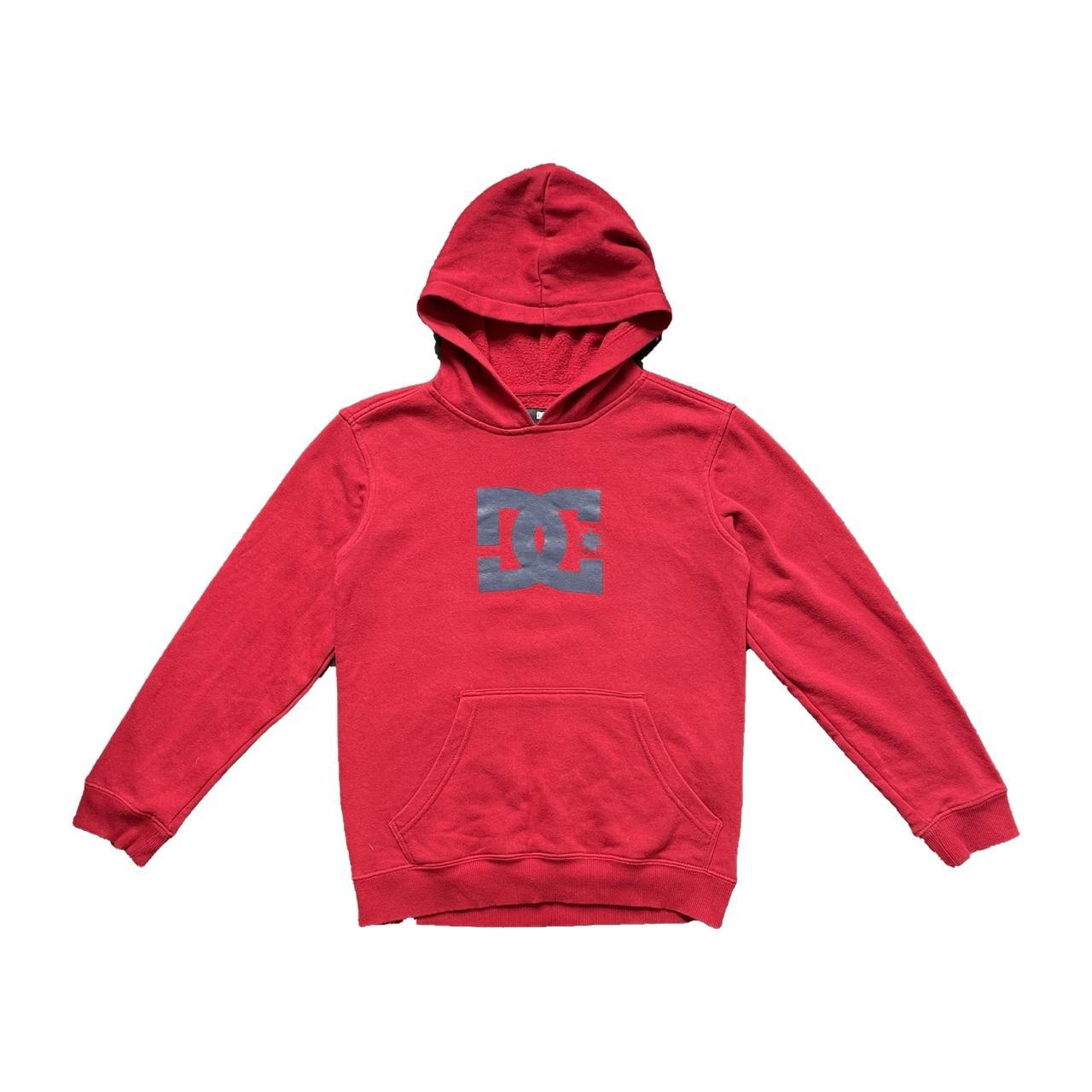 DC shoes hoodie - M Red DC shoes hoodie with grey... - Depop