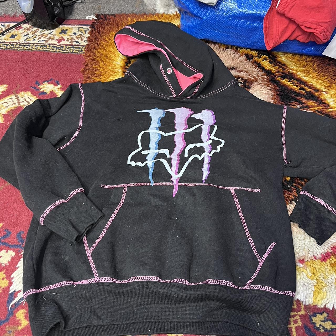 21x21 y2k monster x fox racing hoodie #y2k #emo... - Depop