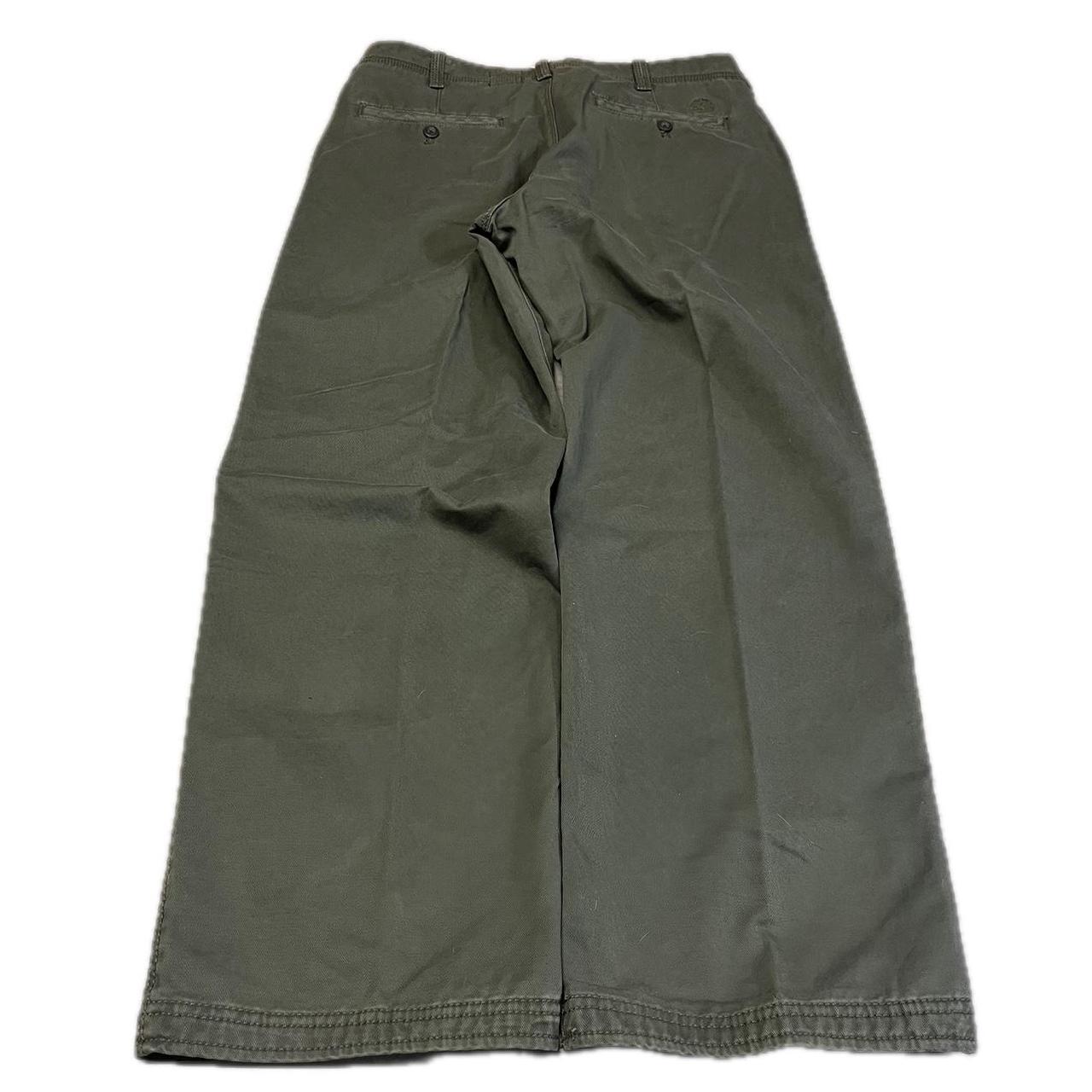 Vtg y2k baggy timberland military green pants in... - Depop