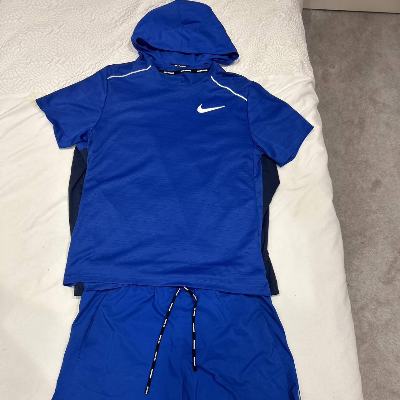 Nike royal blue set Short-M Top-M Jacket-S - Depop