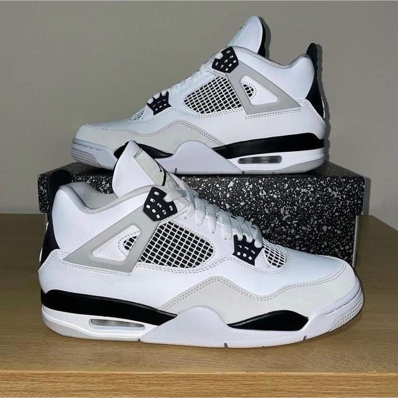 Jordan 4 Retro Military Black Brand new Size:... - Depop