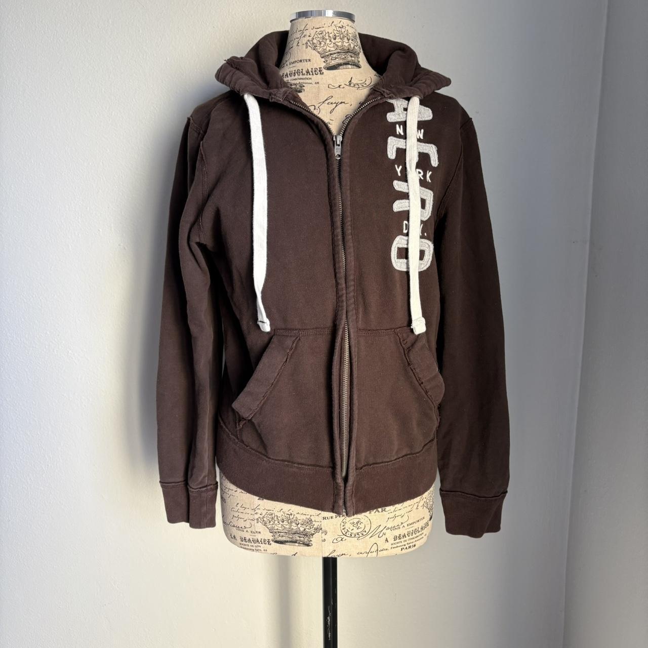 Y2K Aeropostale brown hooded zip up jacket. Has... | Depop