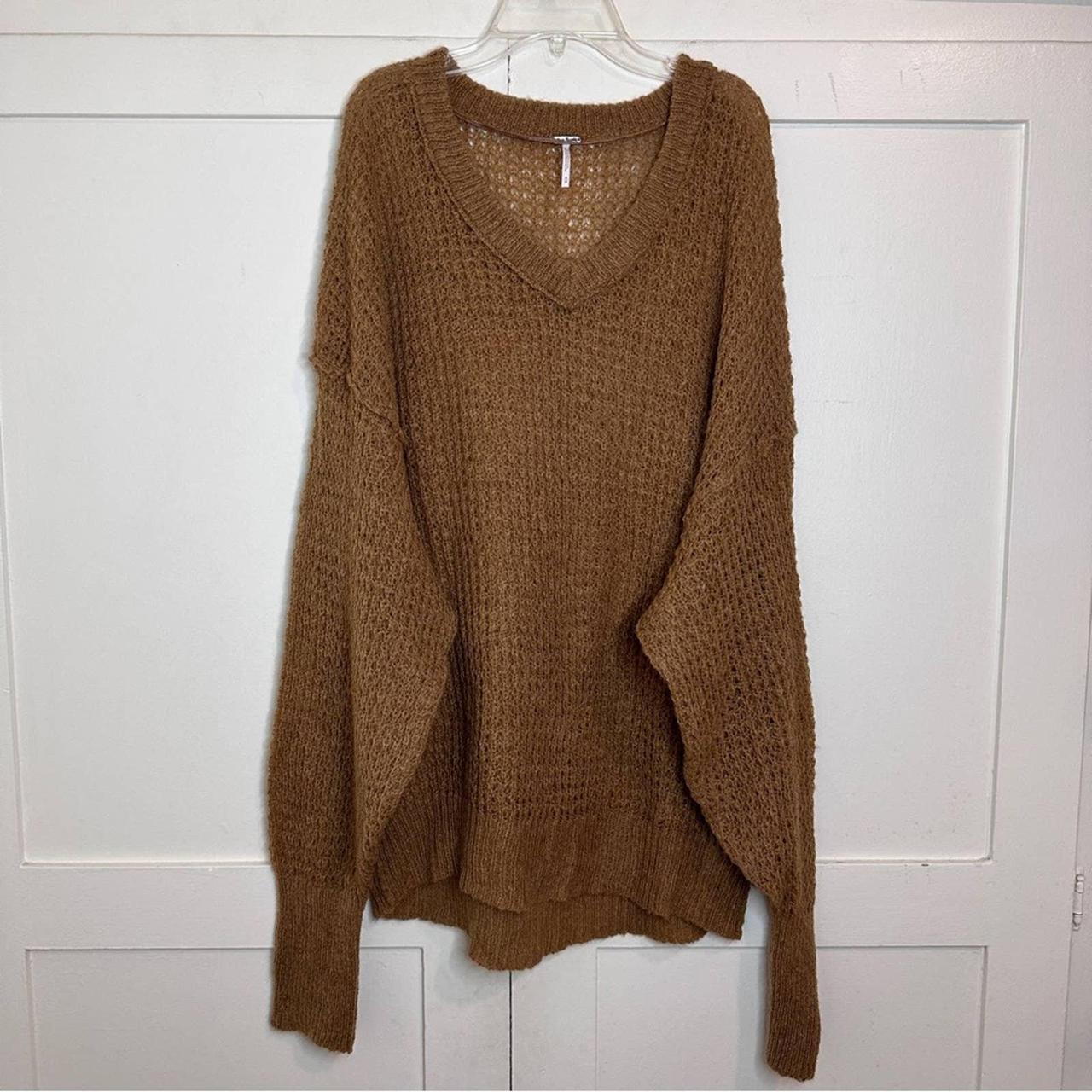 NWT Free People Lulu Oversize V-neck Sweater In... - Depop
