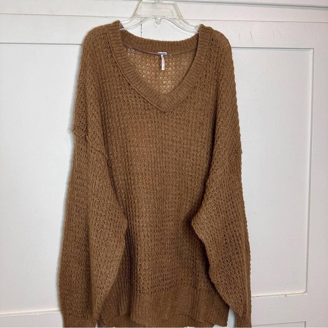 NWT Free People Lulu Oversize V-neck Sweater In... - Depop