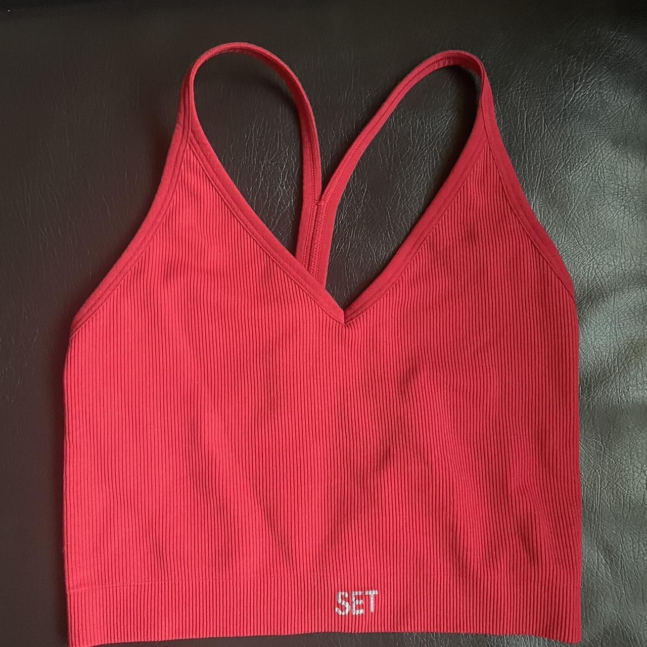 Set active Workout top Color red Size small - Depop